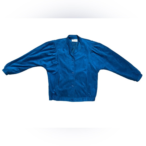 Vintage | Jackets & Coats | Vintage 8s Ultrasuede Electric Blue Jacket ...